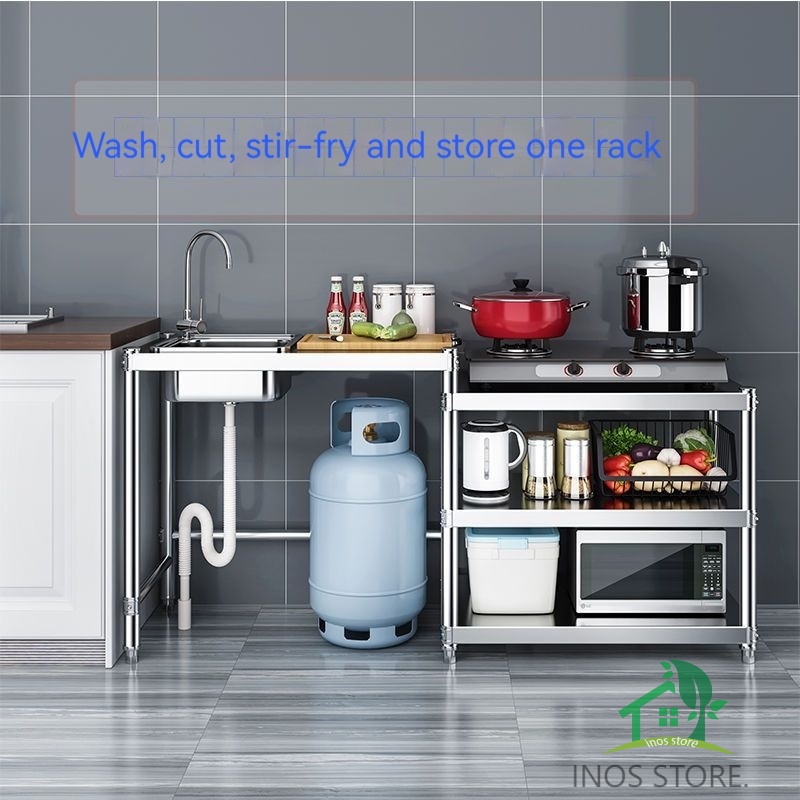 High Quality Stainless Steel Single Kitchen Sink With Stand Rak Sinki ...