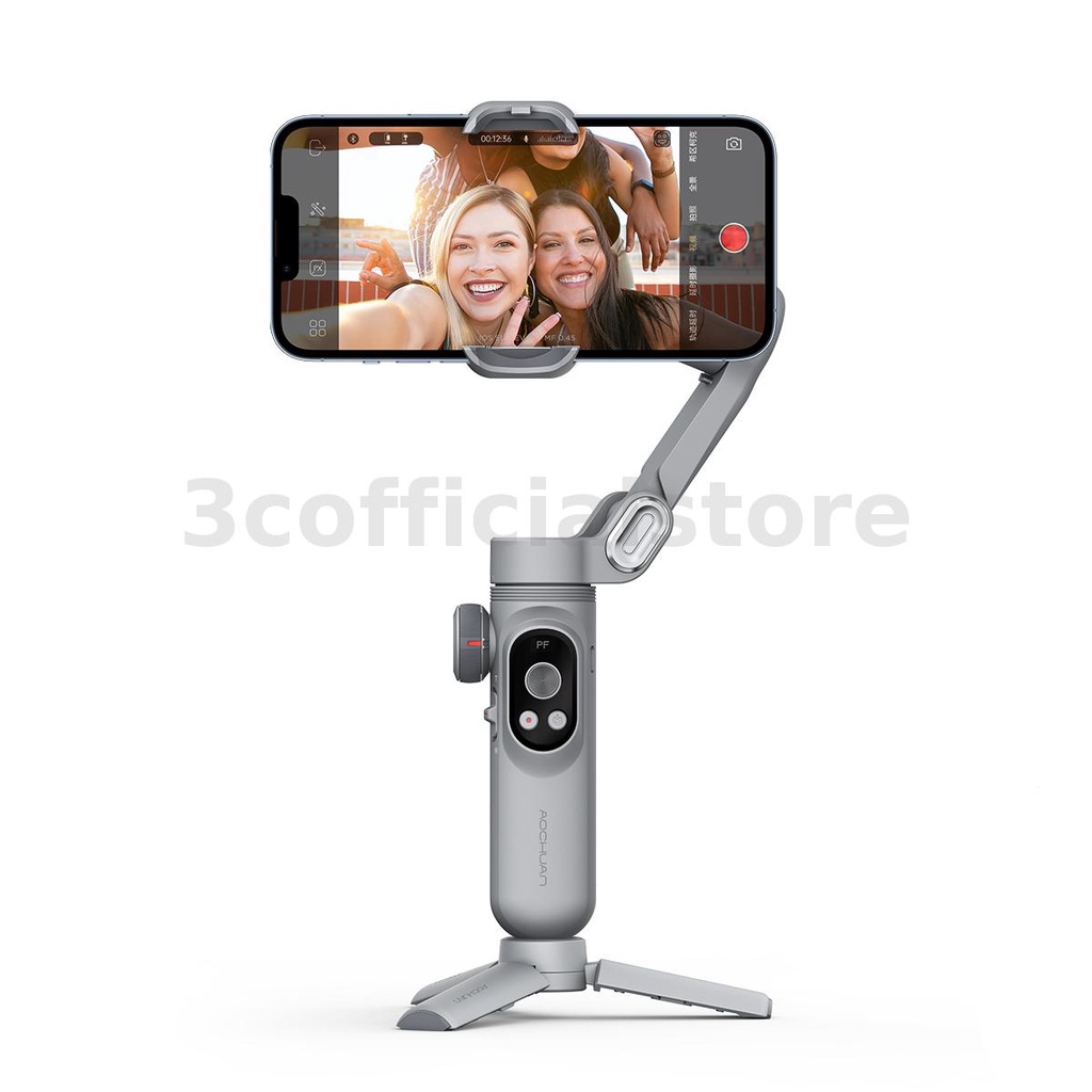 Aochuan Smart X Pro 3-axis Foldable Handheld Gimbal Focus Wheel Stabilizer Wireless Charging ...