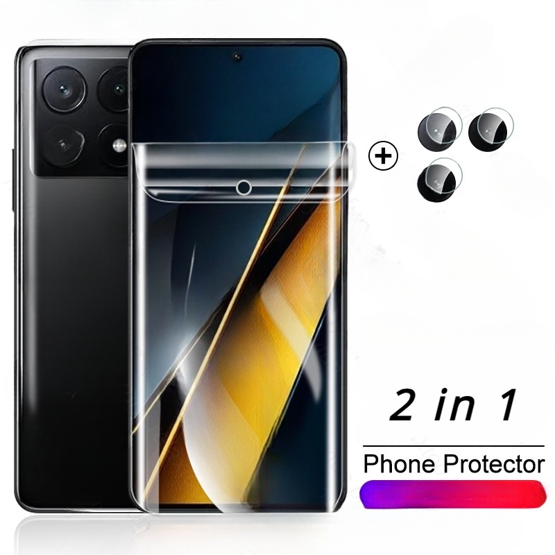 2 in1 Hydrogel Film Back Screen Protector For Xiaomi POCO F6 X6 M6 Pro ...