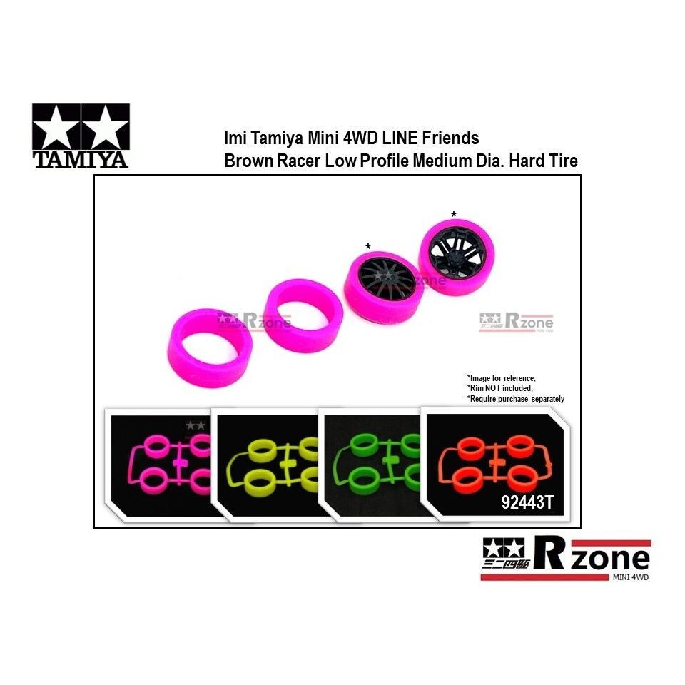Imi Tamiya 92443 Mini 4WD LINE Friends Brown Racer Low Profile Medium ...