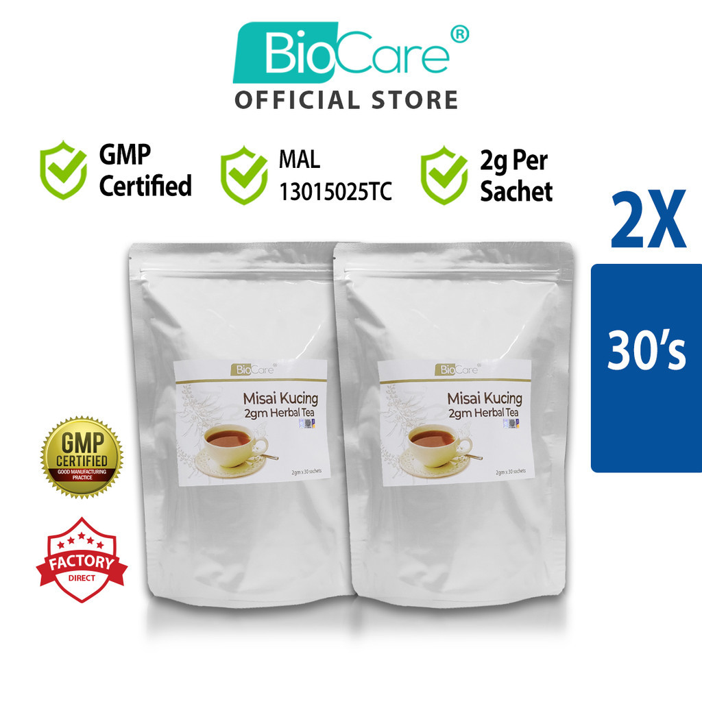 BioCare Misai Kucing 2gm Herbal Tea (2 x 30 Sachets) 猫须茶 | Shopee Malaysia