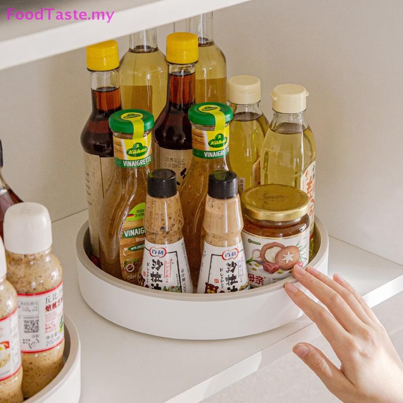 FoodTaste 360 Rotating Circular Turntable Seasoning Storage Rack Pantry ...