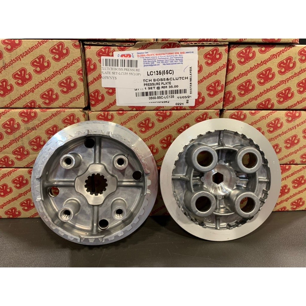 YAMAHA LC135 55C CLUTCH BOSS & PRESSURE PLATE SET 0 LC135 55C LC4S LC5S LC135 4 SPEED 5 SPEED LC ...