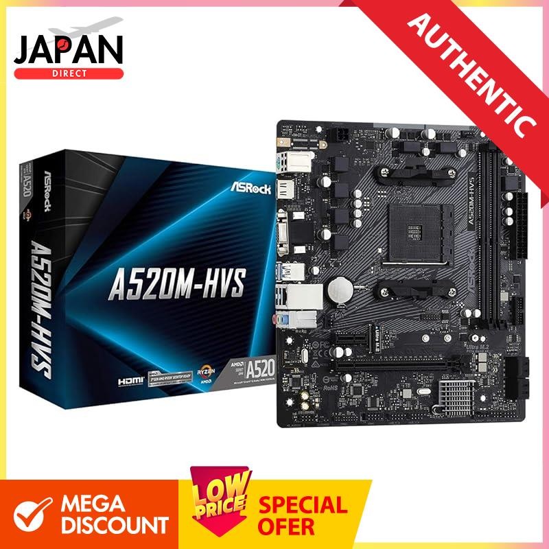 ASRock AMD A520 Socket AM4 Micro ATX DDR4-SDRAM Motherboard | Shopee ...
