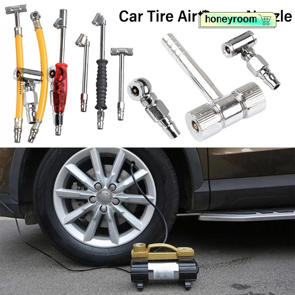 HONEYROOM Tire Air Pump Nozzle, Dual Head Tyre Air Connection Locking ...