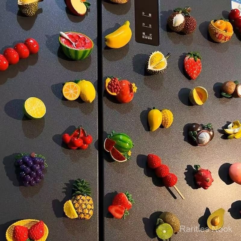 Refrigerator Magnetic Stickers, 3D Three-Dimensional Resin Refrigerator ...