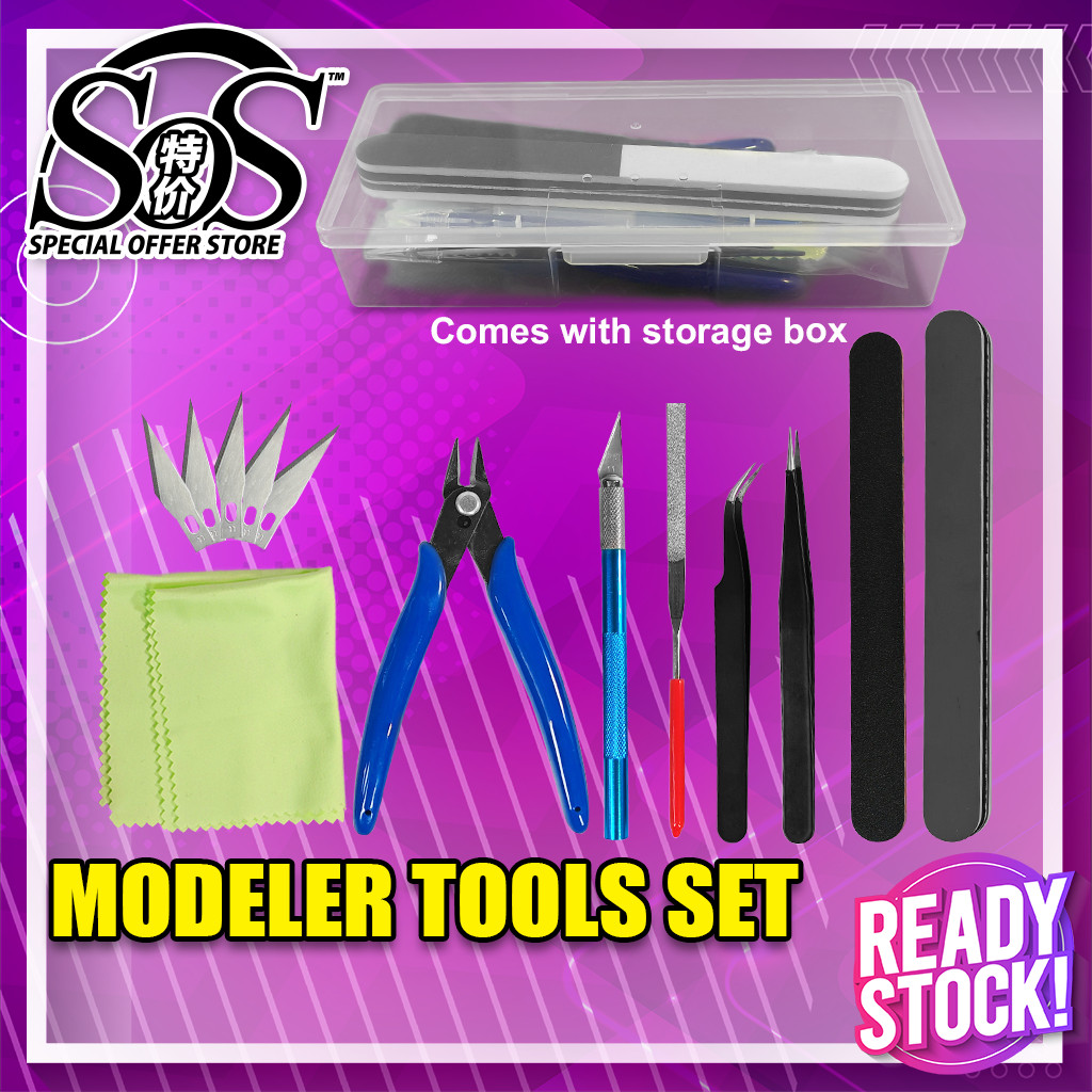9 IN 1 Model Tool Set Basic Gundam Gunpla Beginner Tool Set Craft Kit ...