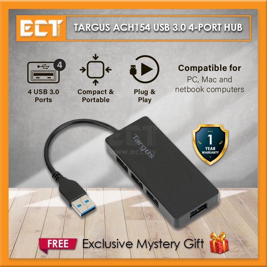 Targus ACH154 USB 3.0 4-Port Hub | Shopee Malaysia