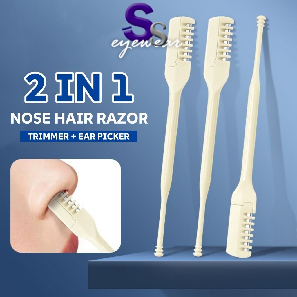 (1 PCS) 2 IN 1 Nose Hair Trimmer Portable Ear Cleaning Ear Picker ...