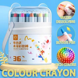 [SYOK] Silky crayon for kids non toxic washable cute painting crayon ...