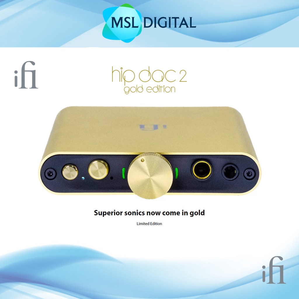 iFi Hip-dac2 Gold Edition Portable Balanced DAC Headphone Amplifier ...