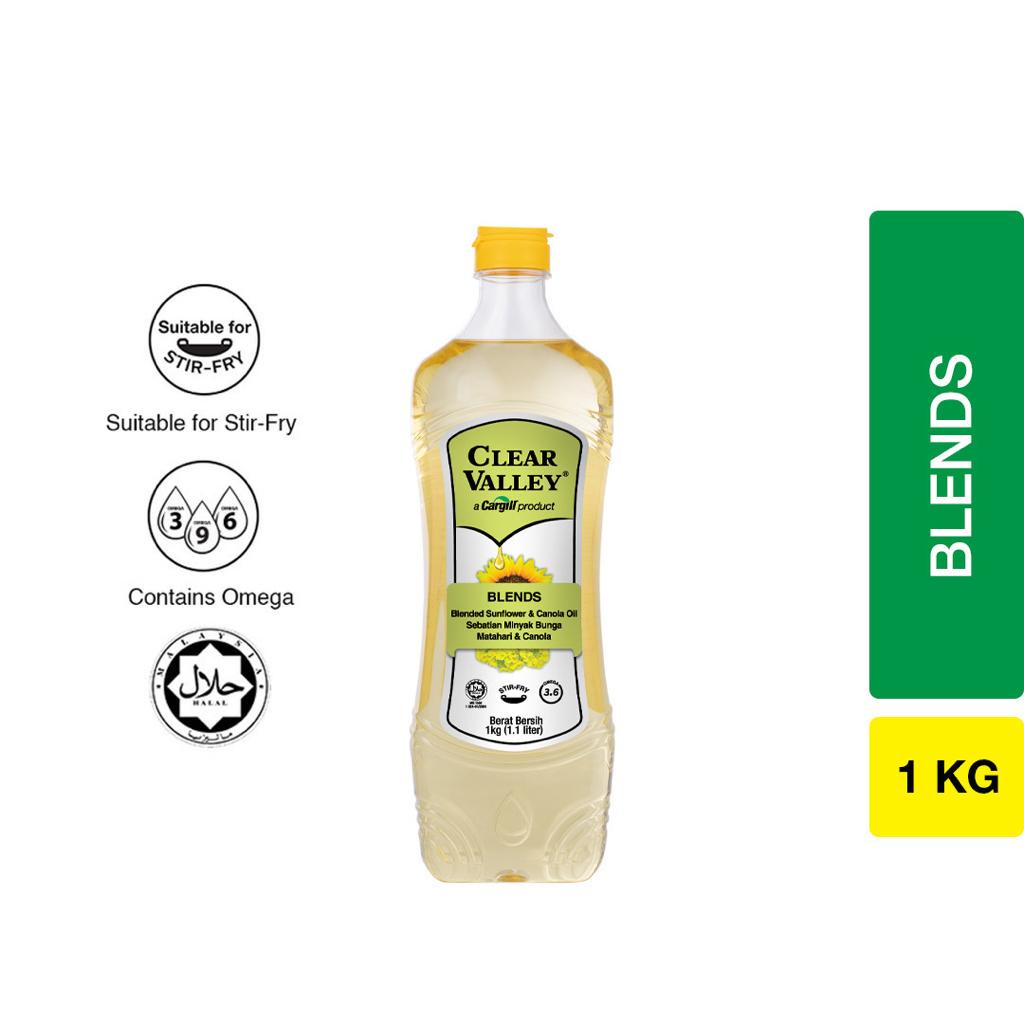Clear Valley Blends Sunflower & Canola Cooking Oil (1kg / 1.1L ...