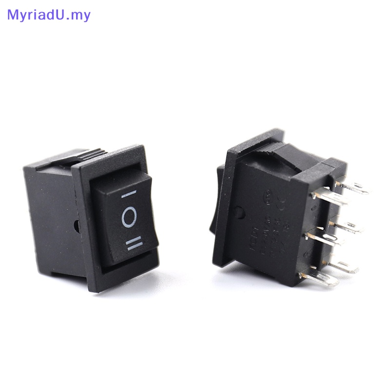 MyriadU KCD2 Mini Black 6PIN On/Off/On Rocker Switch Boat Rocker Switch ...