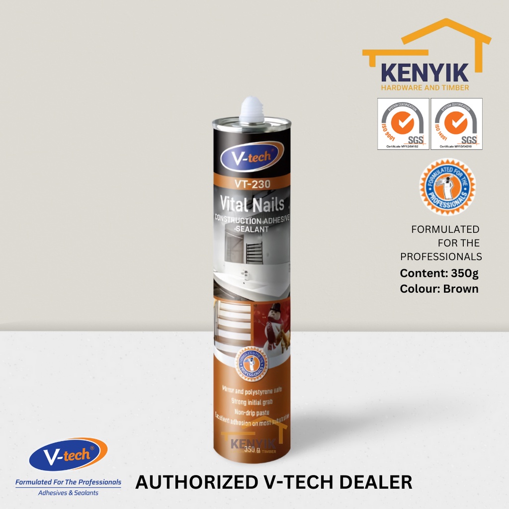 V-TECH 350g VT-230 Vital Nails (Construction Adhesive Sealant) | Shopee Malaysia