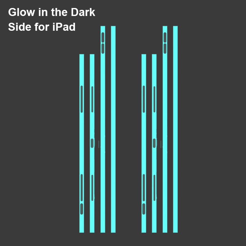 Glow in the Dark Side Skin for iPad Pro 2022 2021 2020 2018 Air 4 5 ...