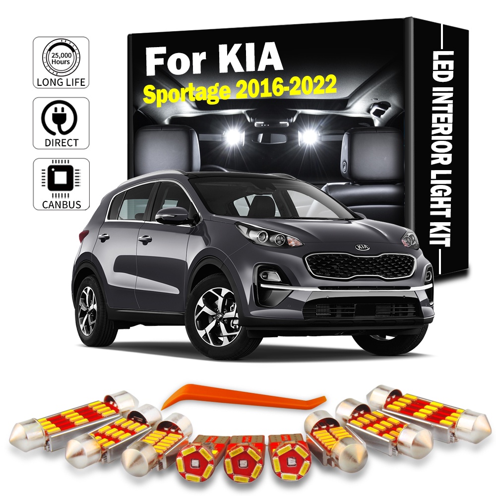 11Pcs LED Interior Dome Plate Light Bulb Kit For Kia Sportage 2016 2017 ...