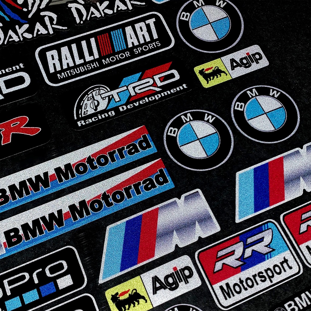 Reflective BMW Sponsor Motorcycle Decal BMW Motorrad Body Helmet ...