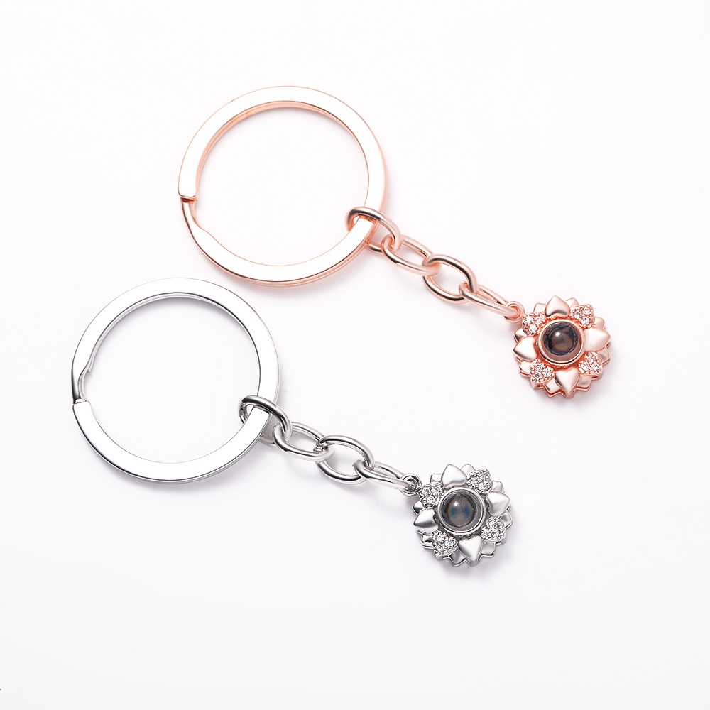 [Sincerer]New Photo Memory Key Chain Photo Projection key Ring 100 ...