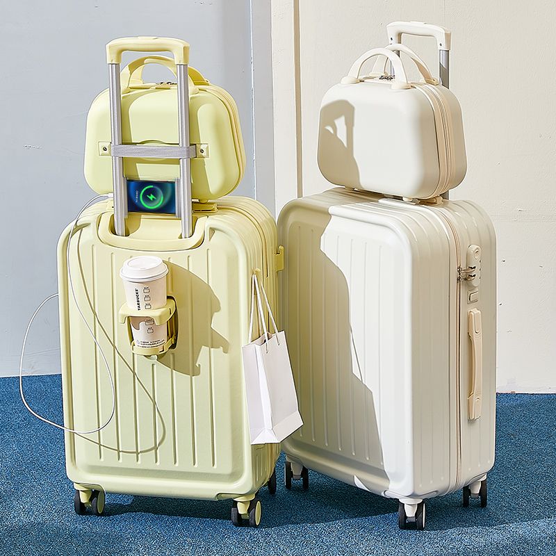 【1994HOME】Tow Box Luggage with Cup holder can USB charging Large ...