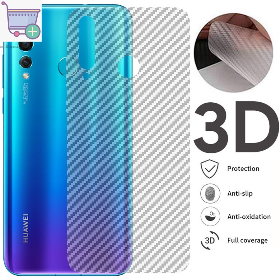 ATC-2pcs Carbon Fiber Back Cover Protective Film For Huawei Nova 2 3 4 5i 6 7 8 Pro 2i 2s 3e 4e ...