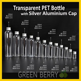 Transparent PET Juice Bottle with Aluminum Cap | Plastik Botol untuk ...
