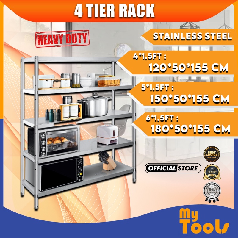 Mytools 4 Tier Rack Stainless Steel(Heavy Duty) | Shopee Malaysia