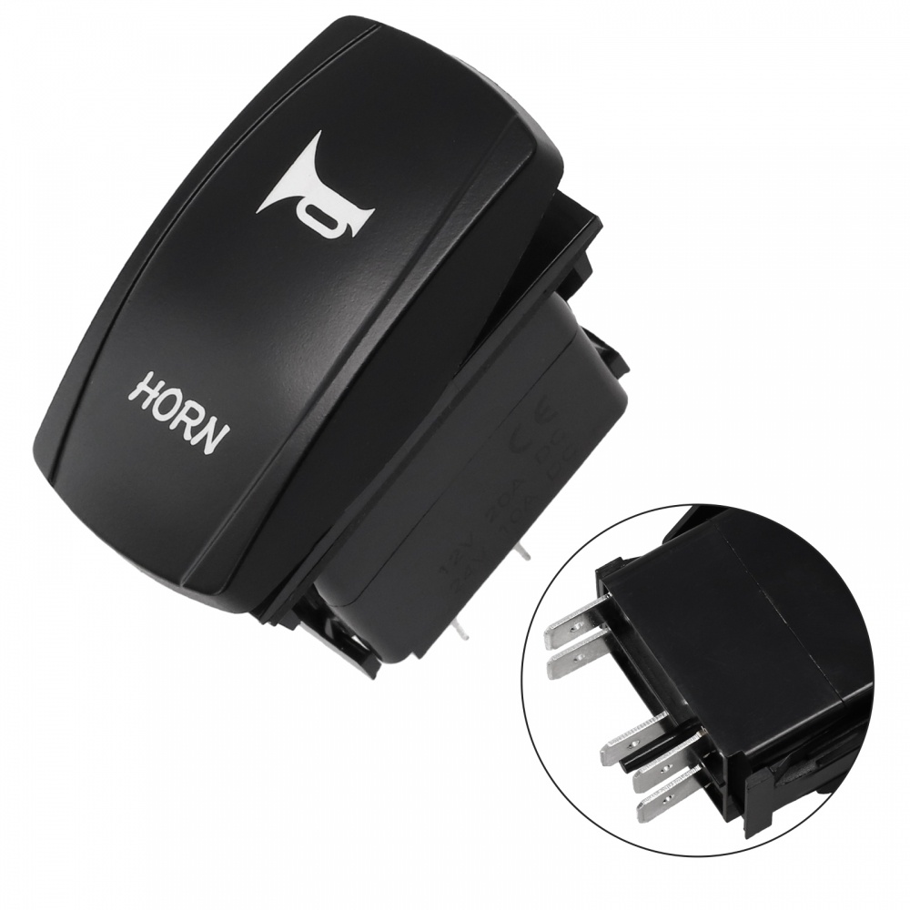 (Mulitibuy) Rocker Switch ABS Horn Toggle Rocker Durable For Marine Car ...