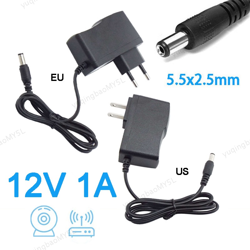 LED Strip Light Adapter AC 110V 240V DC 12V 1000ma Power Supply Adapter ...
