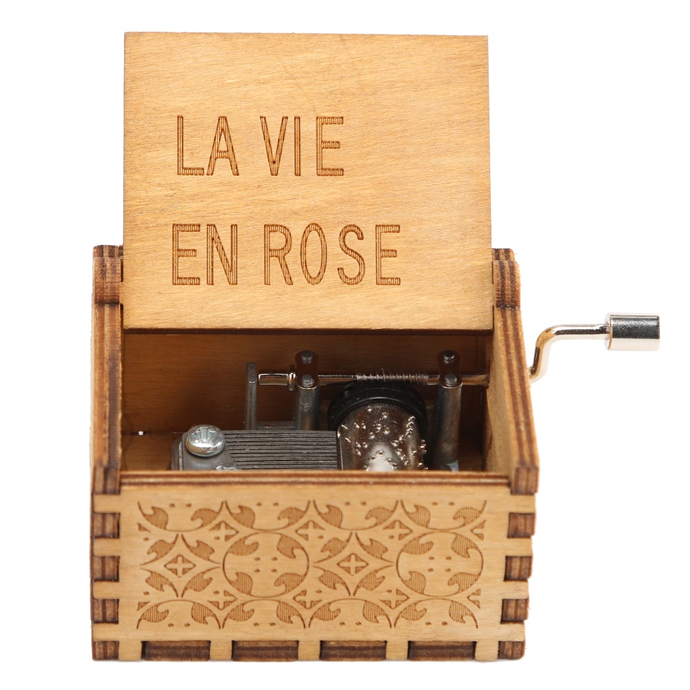THEBEST La Vie In Rose Music Box Vintage Musical Case Decor Cute for ...