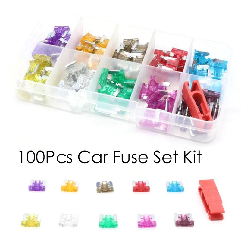 100pcs Assorted Car Micro Mini Blade Fuse Set 3/5/7.5/10/15/20/25/30/35 ...