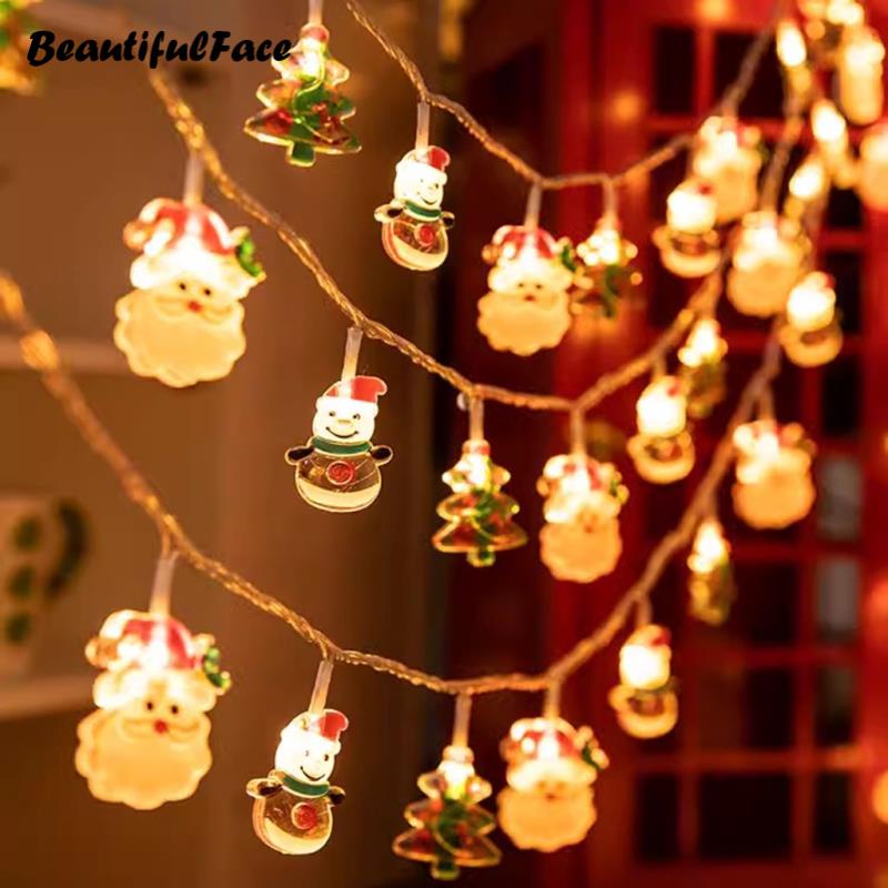Christmas Tree LED String Light 1.5M 10LED Xmas Hanging Lamp Fairy ...