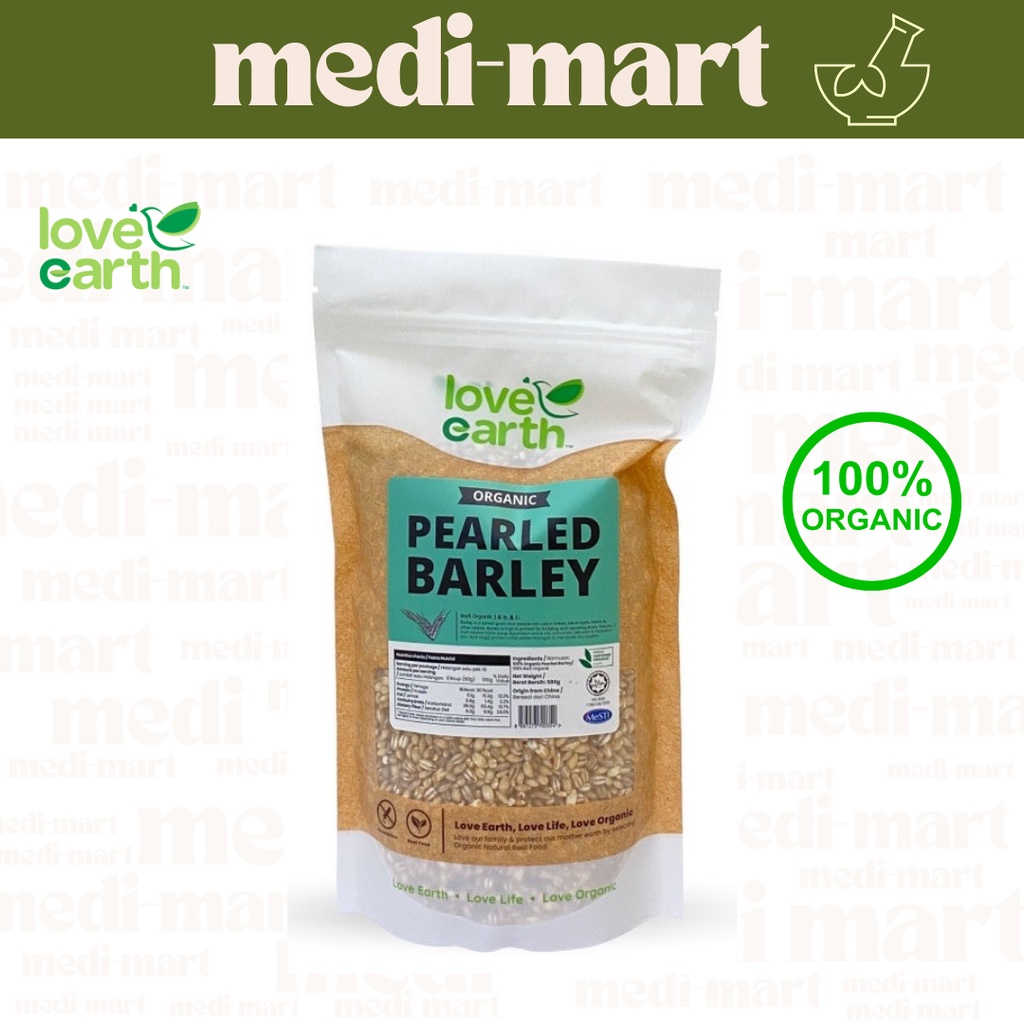 LOVE EARTH Organic Pearled Barley (580g) HALAL | Shopee Malaysia
