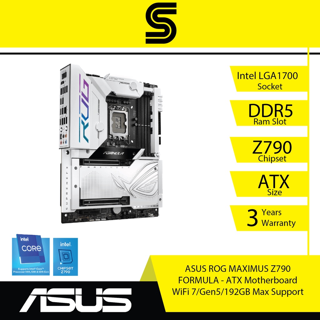 ASUS ROG MAXIMUS Z790 FORMULA Intel LGA1700 14th Gen Motherboard (DDR5 ...