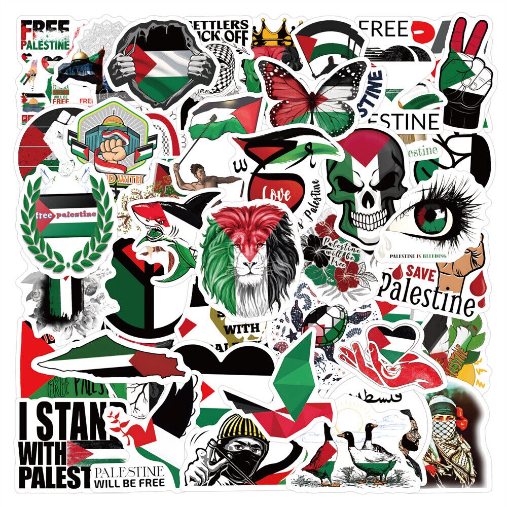 50/60PC Free Palestine Sticker Vinyl Decal Car Stickers Laptop Phone ...
