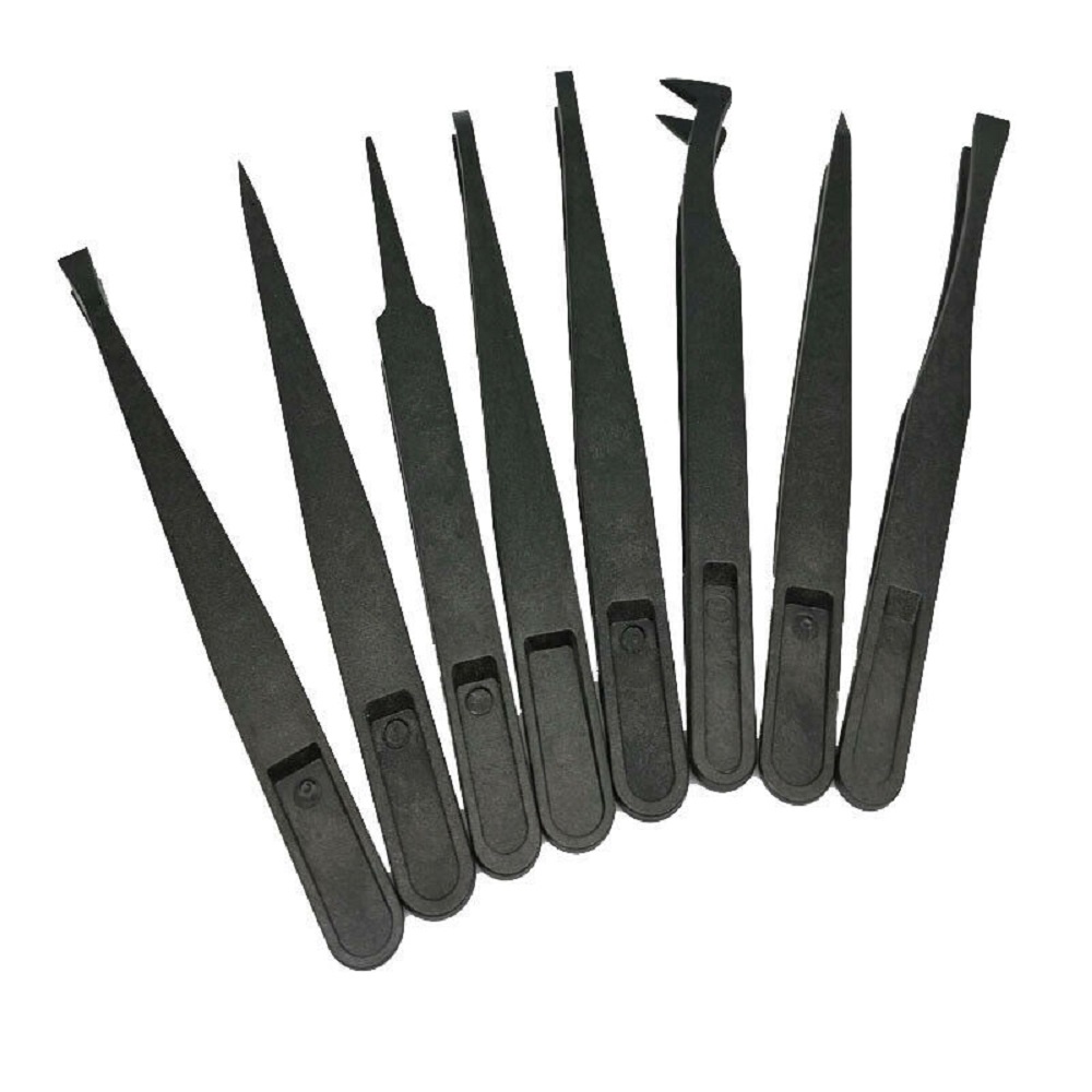 Yzz>Electronic Hand Tool Set PCB Repair Tweezers Plastic Tweezer Kit ...