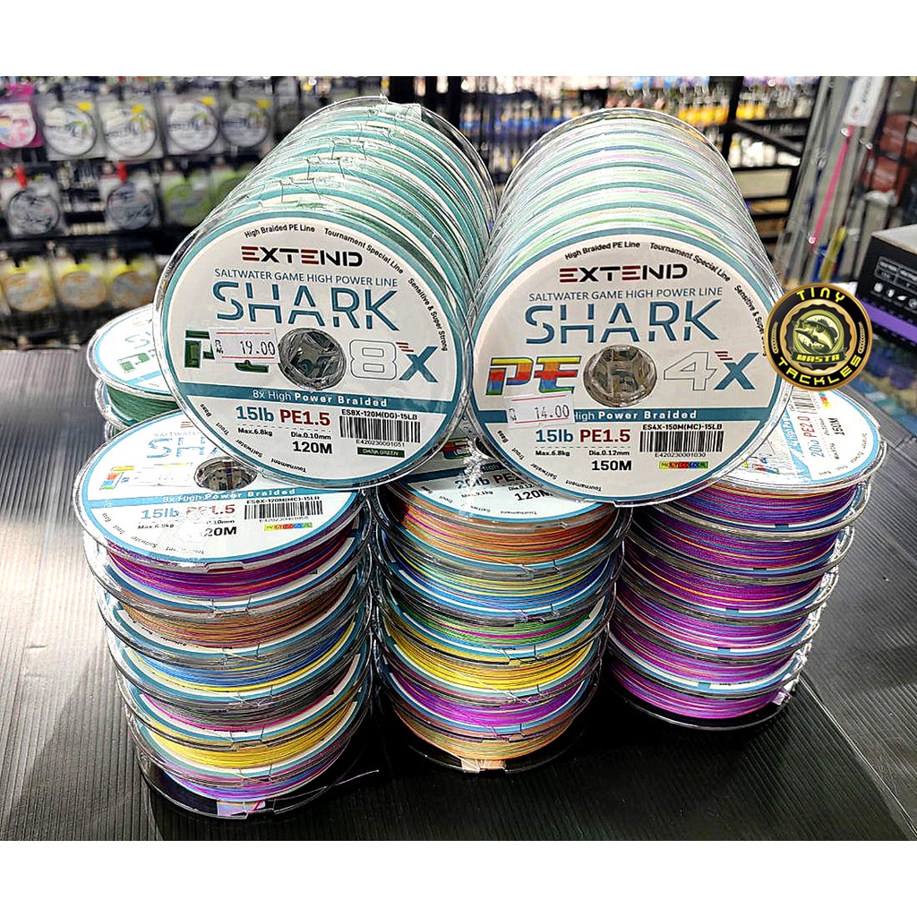 EXTEND SHARK PE 8X PE 4X LINE TALI BENANG | Shopee Malaysia
