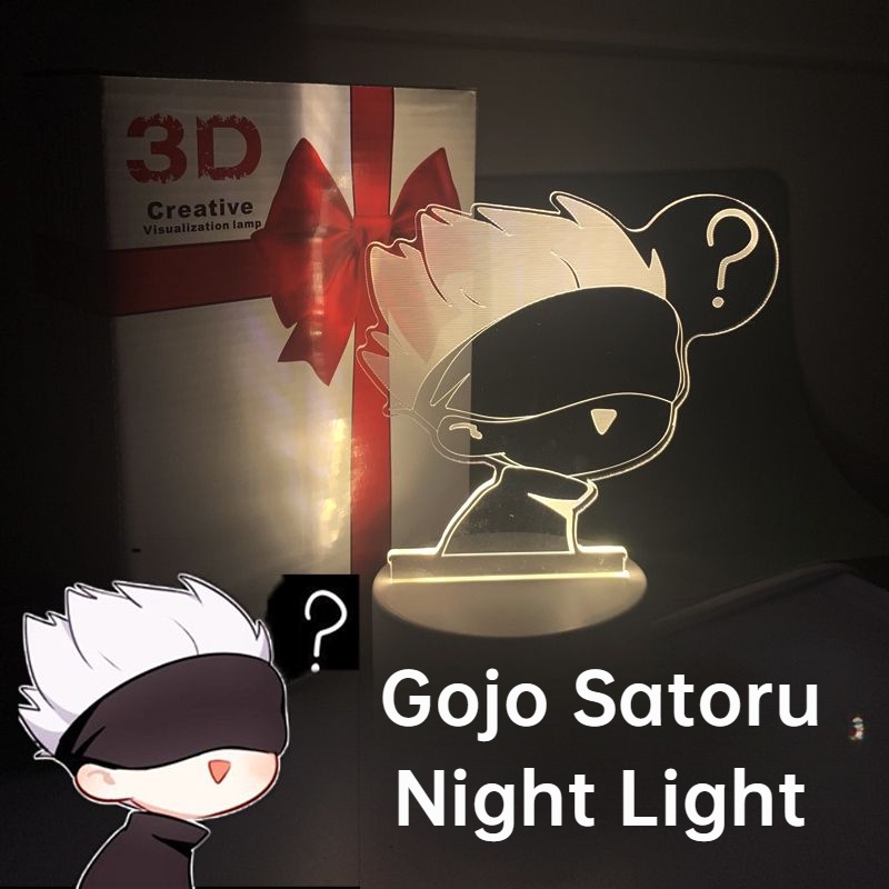 Gojo Satoru Jujutsu Kaisen Itadori Yuji 3D Night Light smile Figure ...