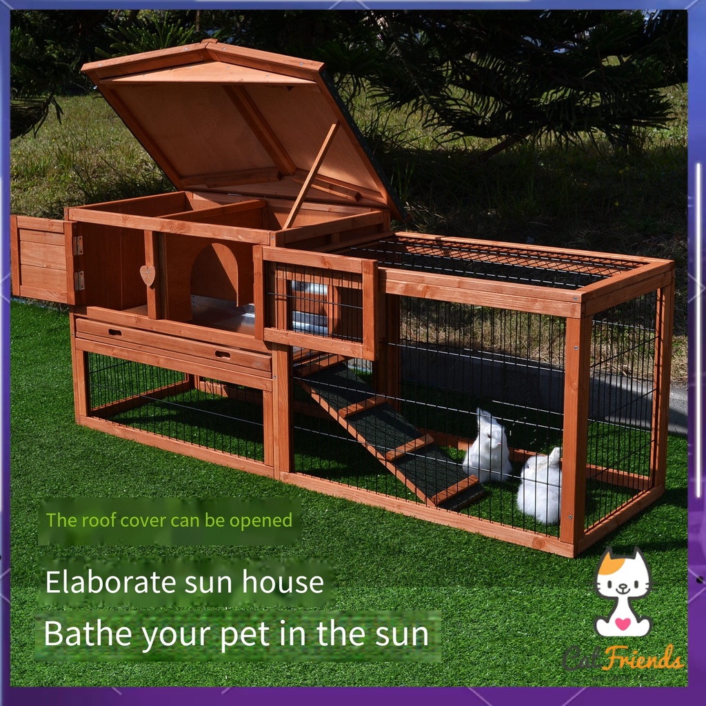 Rain-proof yard balcony garden large Rabbit cage rabbit house breeding ...