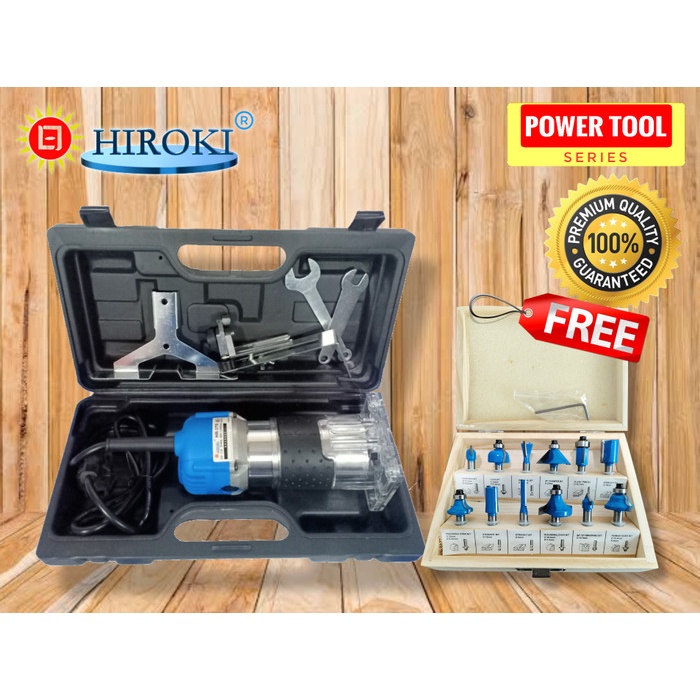 KAYU MESIN Hiroki 370 Wood Router Profile Drill TRimmer Machine ...
