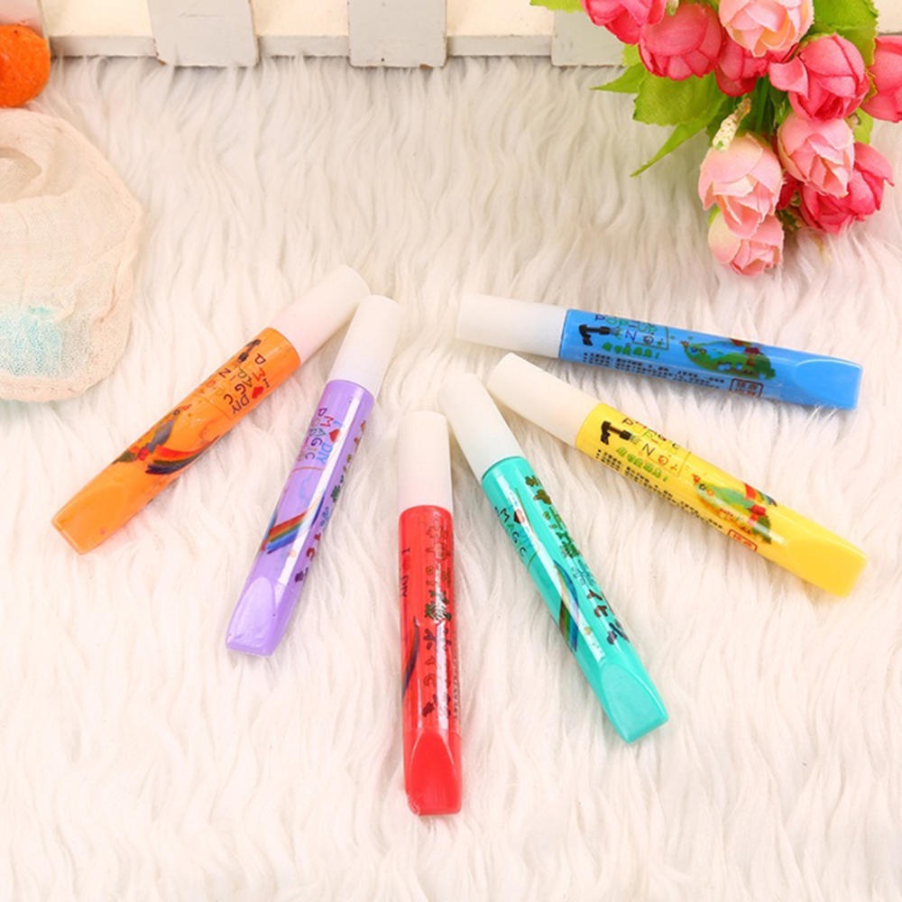 Bubble Popcorn Drawing Pens, Magic Color Paint Pen Set of 6 Colors, 3D ...