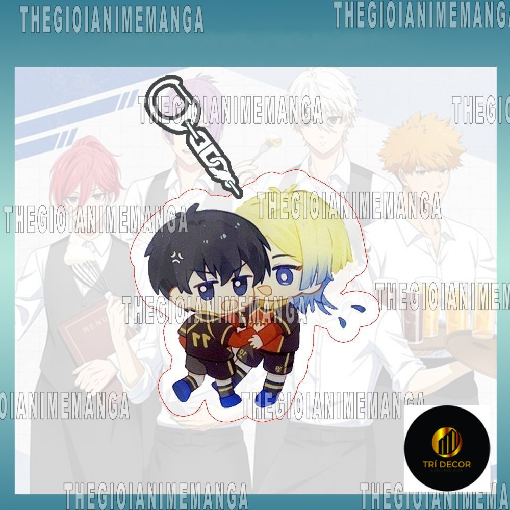 Blue LOCK ver Michael Kaiser x Isagi Yoichi Keychains Printed chibi ...