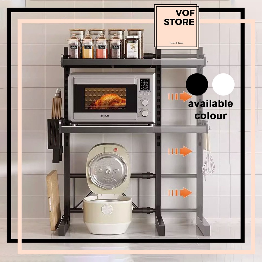 KITCHEN OVEN RACK RICE COOKER SHELF ADJUSTABLE LENGTH MICROWAVE RACK ...