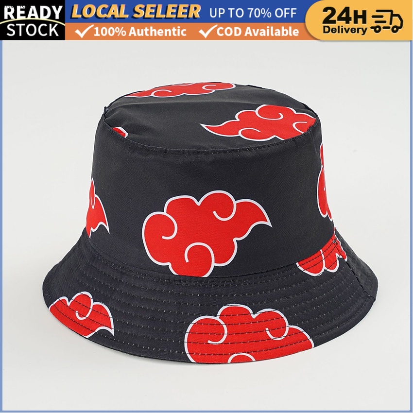 Topi Nelayan Unisex Naruto Bucket Hat/Outdoor Sun Visor Cartoon Cloud ...