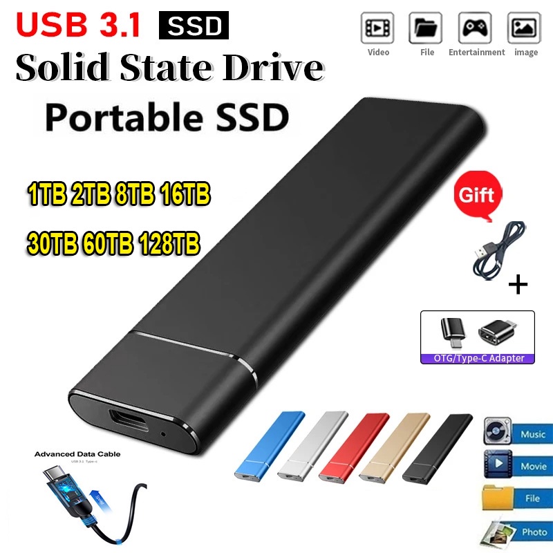 Portable High Speed Mobile Solid State Drive 1tb 2tb 8tb 16tb 30tb 60tb ...
