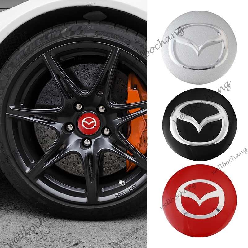4Pcs Car Wheel Hub Center Cap Metal Emblem Stickers For Mazda 6 3 5 2 ...