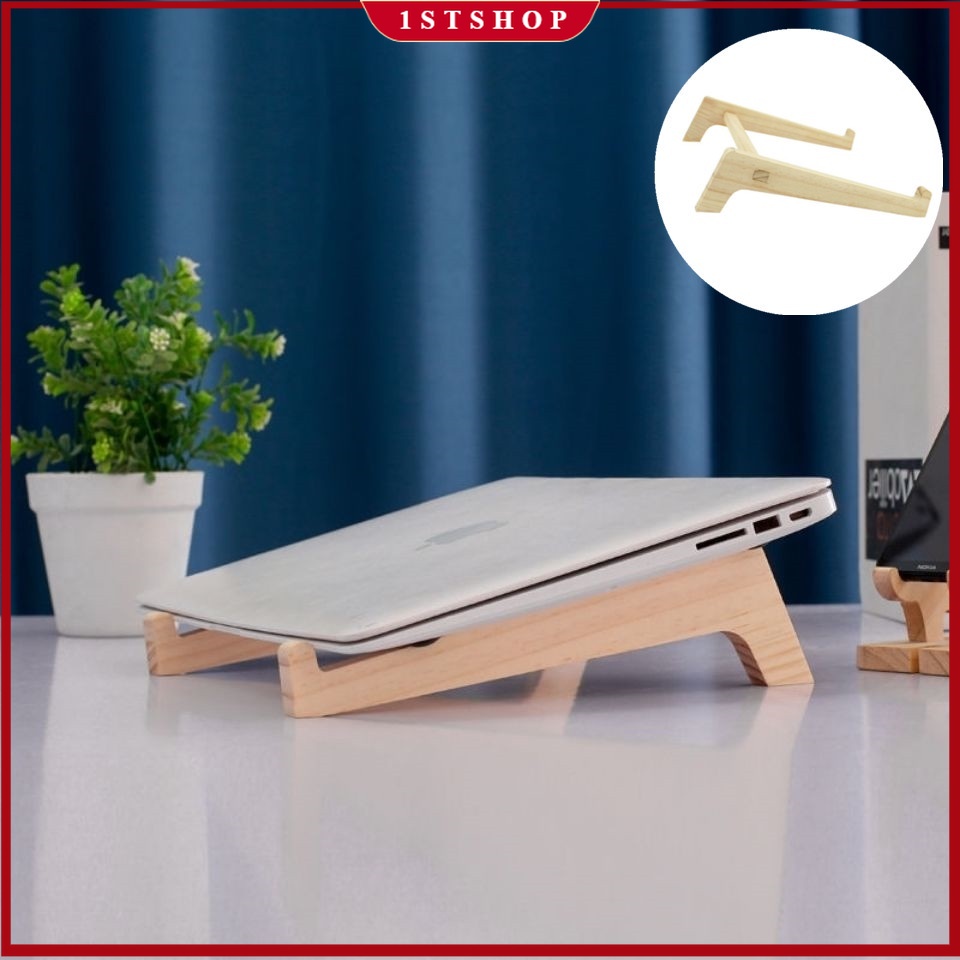Solid Wood Laptop Stand Computer Stand Monitor Stand 15 Inchs | Shopee ...