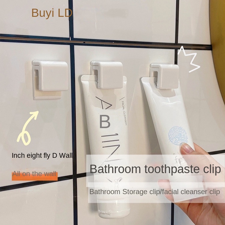 Toothpaste Clip Facial Cleanser Clip Bathroom Wall Clip Facial Cleanser ...