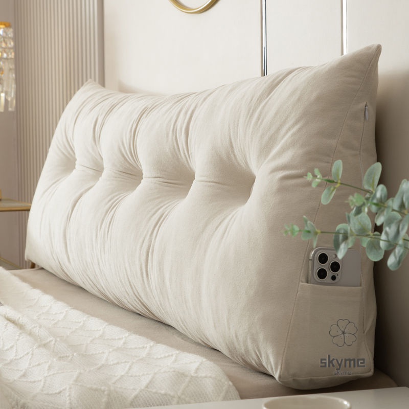 New Triangle Backrest Bed Pillow Bedside Cushion Lumbar Cushion Back ...