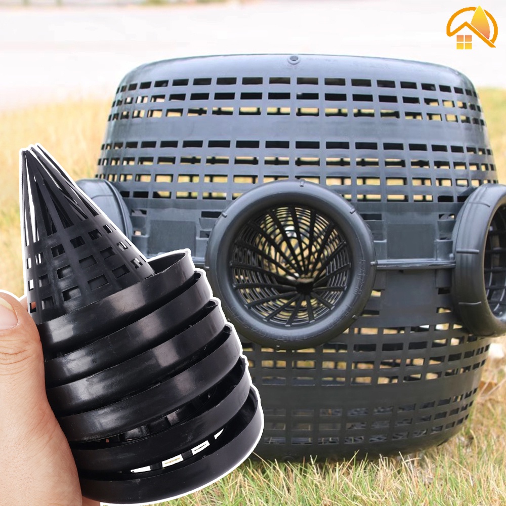Black Cone-Shaped Outdoor Eel Loach Catching Trap Cage/ Practical Self ...