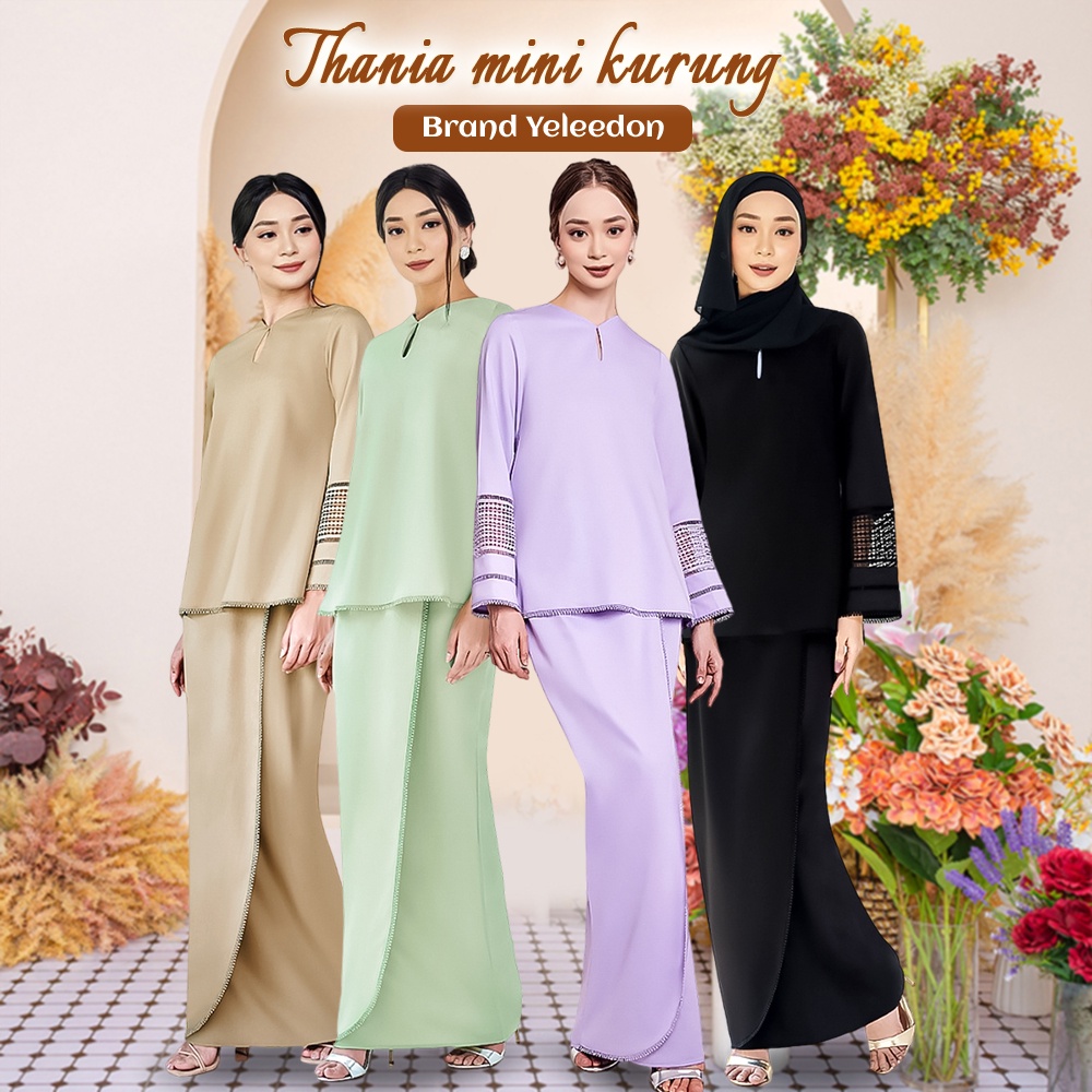 THANIA MINI KURUNG Baju Raya 2025 Baju Kebarung Labuh Modern Nikah ...